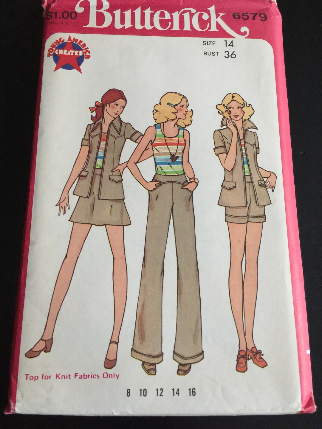 NEW UNCUT 14 Bust 36 Butterick 6579 New Sewing Pattern Top, Skirt ...