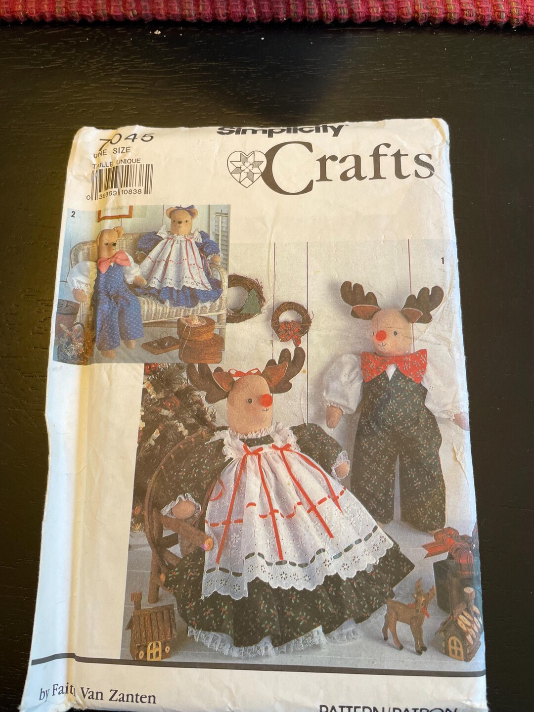 NEW Simplicity Crafts Sewing Pattern 7045 Stuffed Reindeer (moose) Bear ...