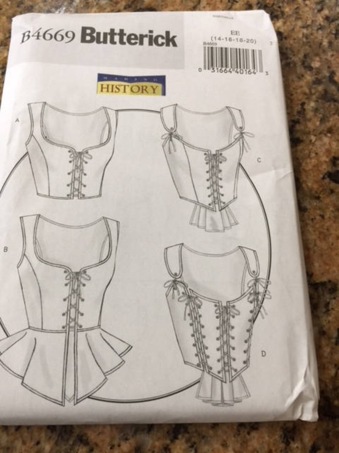 IN STOCK UNCUT Butterick B4669 6 8 10 12 or 14 16 18 20 7th 18th 19th ...