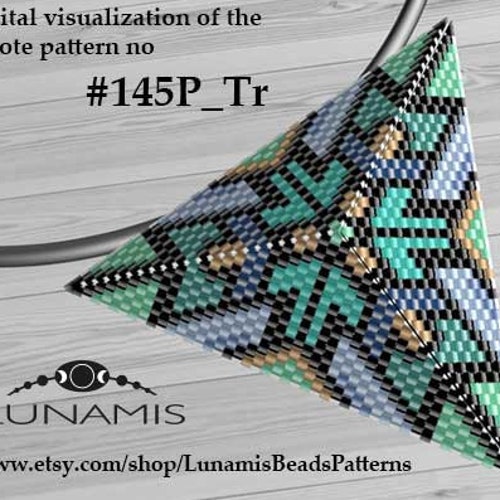 Pattern for Triangle Peyote Pendant Beading Peyotestitch - Etsy