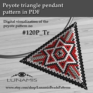 Pattern for Triangle Pendant, Peyote Patterns, Beading, Peyote Stitch ...