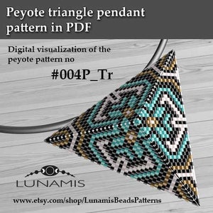 Pattern for Triangle Peyote Pendant, Bead Pattern, Peyotestitch ...