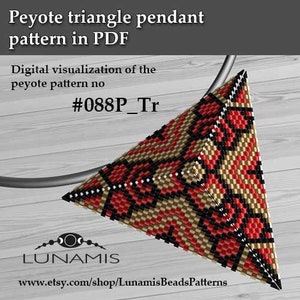 Pattern for Triangle Pendant, Peyote Patterns, Beading, Peyote Stitch ...
