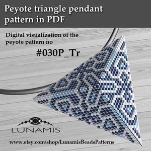 Peyote Pattern for Triangle Pendant, Bead Pattern, Peyotestitch ...