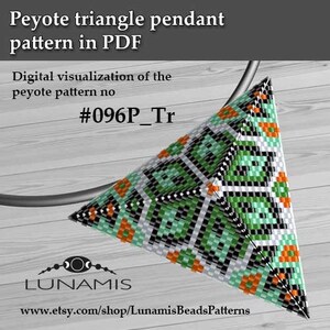 Pattern for Triangle Pendant, Peyote Patterns, Beading, Peyote Stitch ...