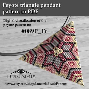 Pattern for Triangle Pendant, Peyote Patterns, Beading, Peyote Stitch ...
