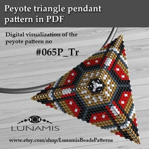 Peyote Pattern for Triangle Pendant, Bead Pattern, Peyotestitch ...