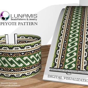 Peyote Bracelet Pattern, Bead Pattern, Beading, Peyote Stitch, Jewelry ...
