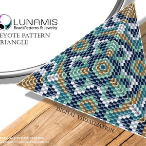 Pattern for Triangle Pendant, Peyote Patterns, Beading, Peyotestitch ...