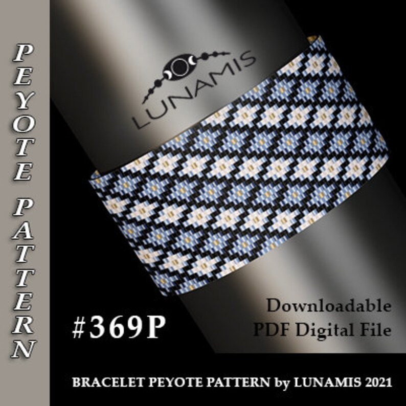 Bead Pattern Peyote Bracelet Even Count Peyote Stitch | Etsy