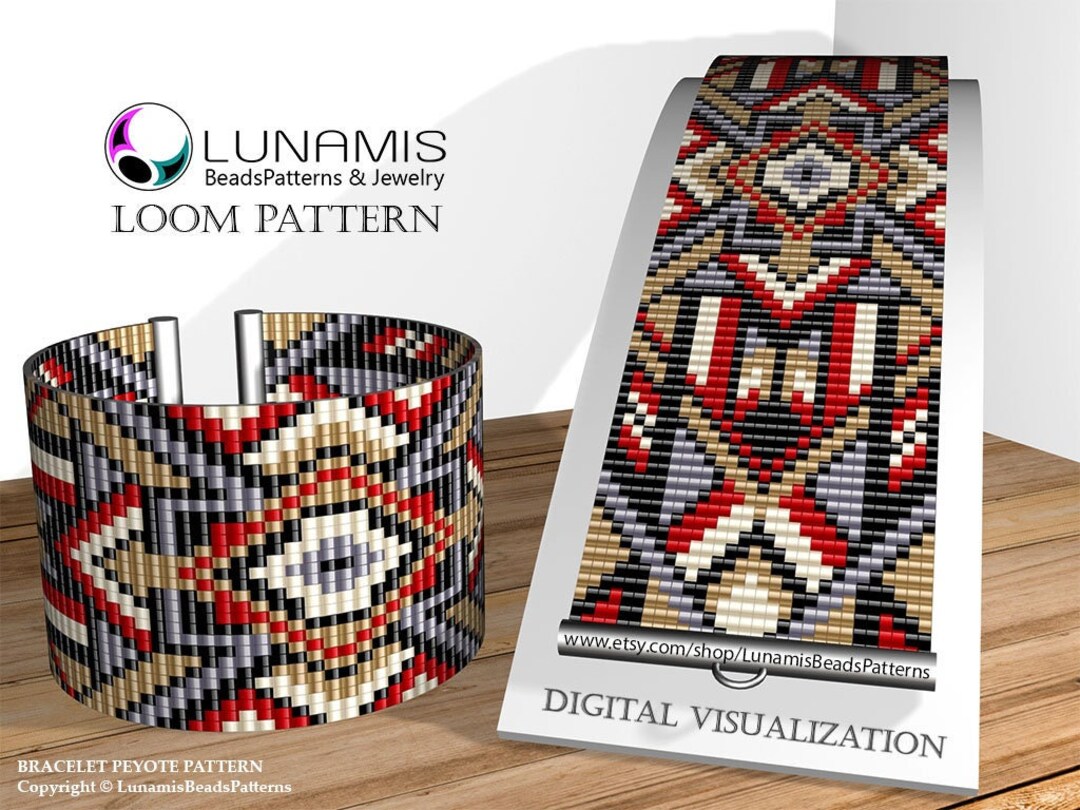 Loom Bracelet Pattern, Loom Pattern, Square Stitch Pattern, Pdf File ...