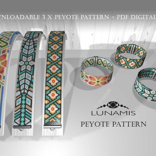 Odd Count Peyote Stitch Bracelet PDF Pattern - Etsy