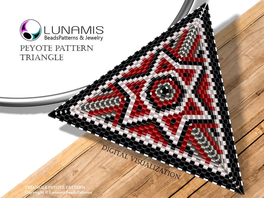 Pattern for Triangle Pendant, Peyote Patterns, Beading, Peyote Stitch ...
