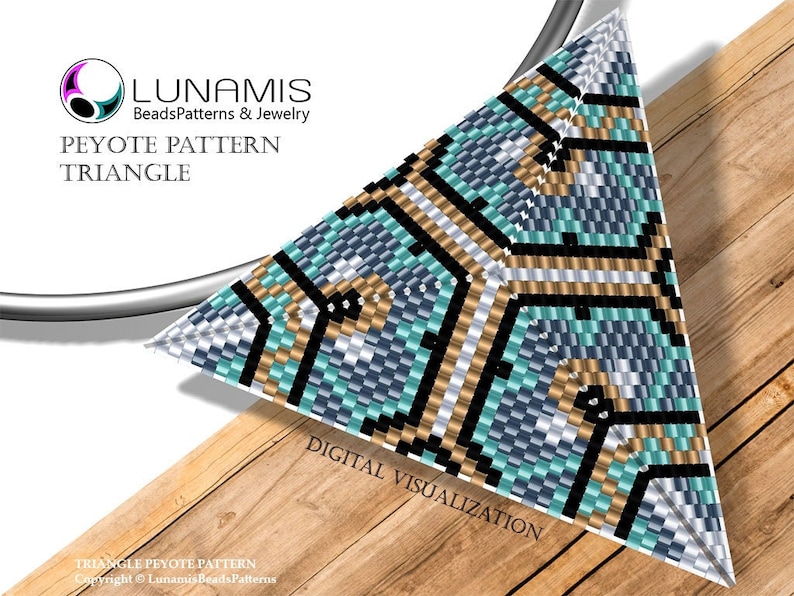 Peyote Pattern for Triangle Pendant Bead Pattern - Etsy