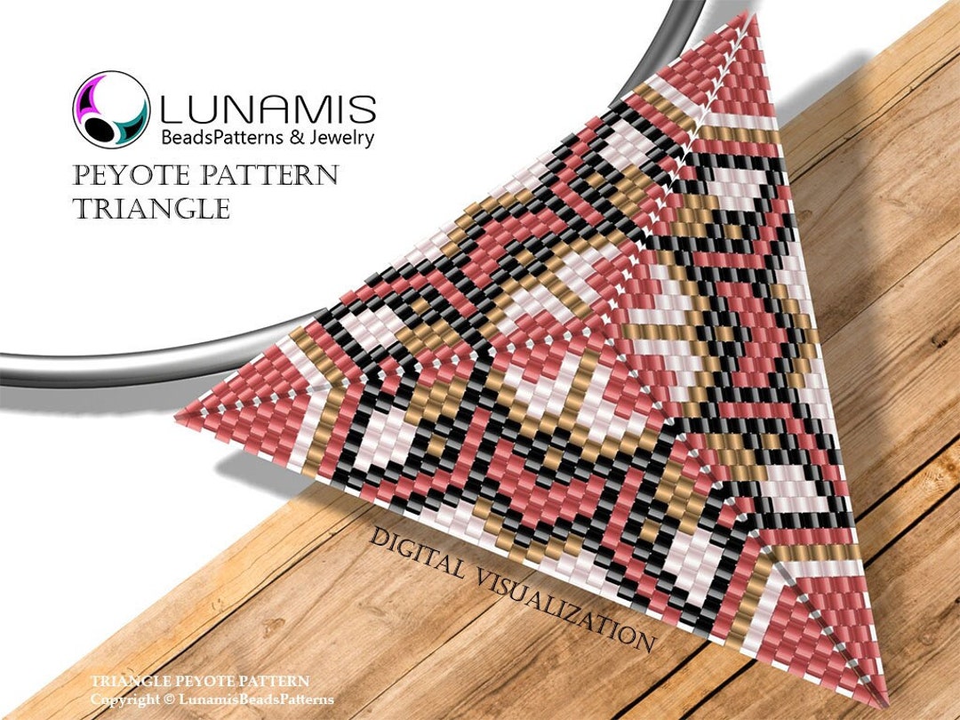 Pattern for Triangle Pendant, Peyote Patterns, Beading, Peyote Stitch ...
