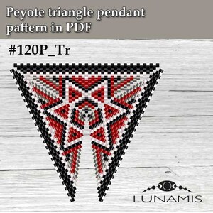 Pattern for Triangle Pendant, Peyote Patterns, Beading, Peyote Stitch ...