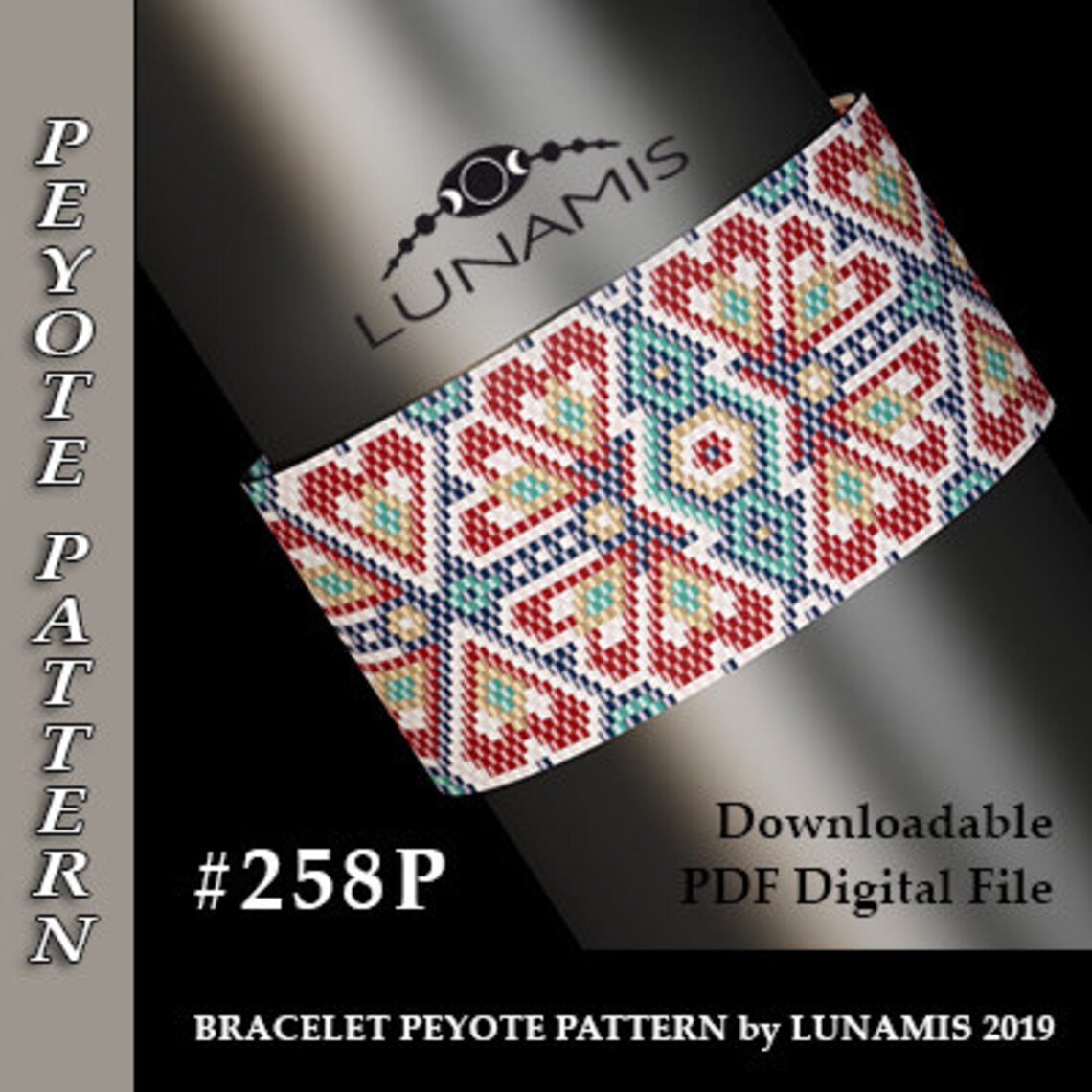 Peyote bracelet pattern odd count peyote pattern stitch | Etsy