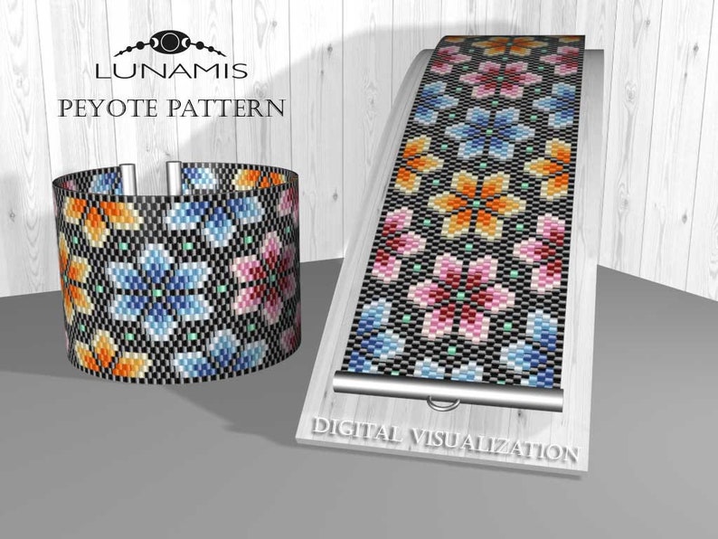 Peyote bracelet pattern odd count peyote pattern stitch | Etsy
