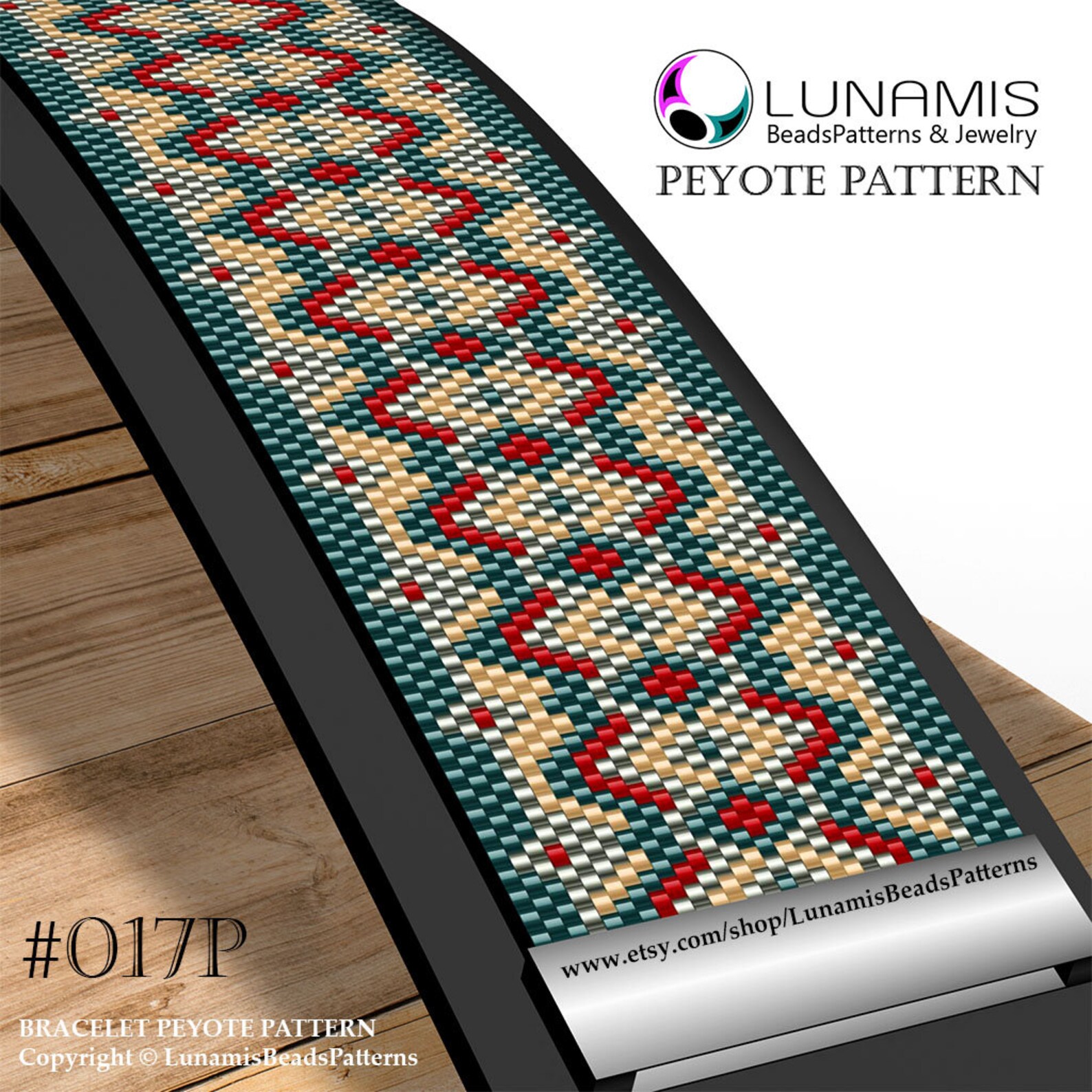 Peyote Bracelet Pattern Odd Count Peyote Pattern Stitch - Etsy