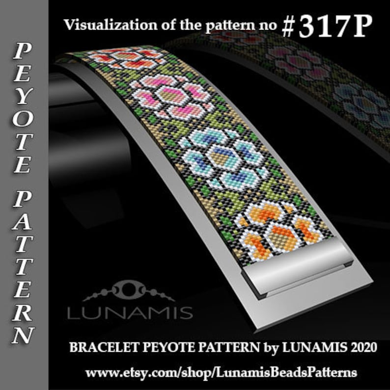 Peyote Bracelet Pattern Odd Count Peyote Pattern Stitch | Etsy