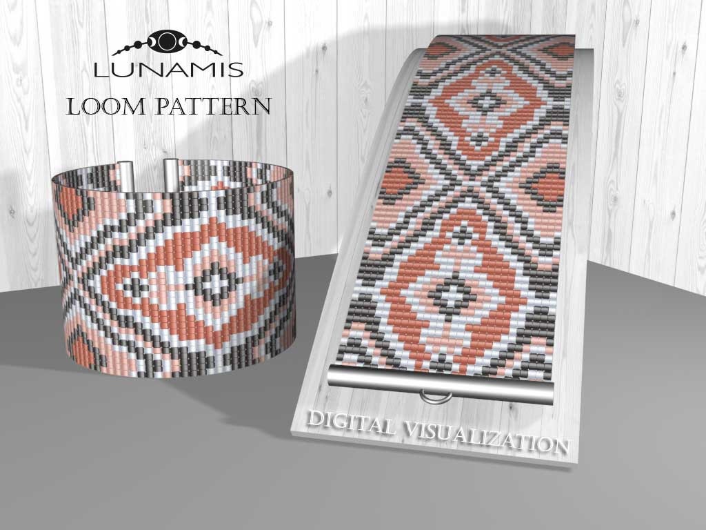 Loom bracelet pattern loom pattern loom stitch square | Etsy