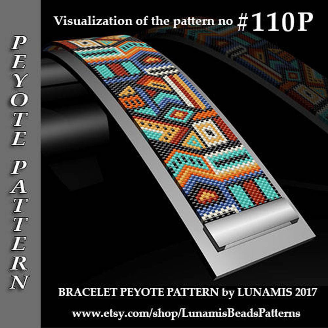 Peyote Bracelet Pattern Odd Count Peyote Pattern Stitch | Etsy