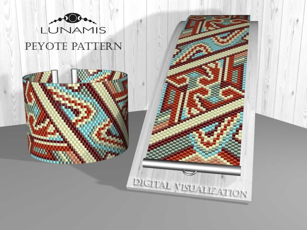 Peyote Bracelet Pattern Even Count Peyote Pattern Stitch - Etsy