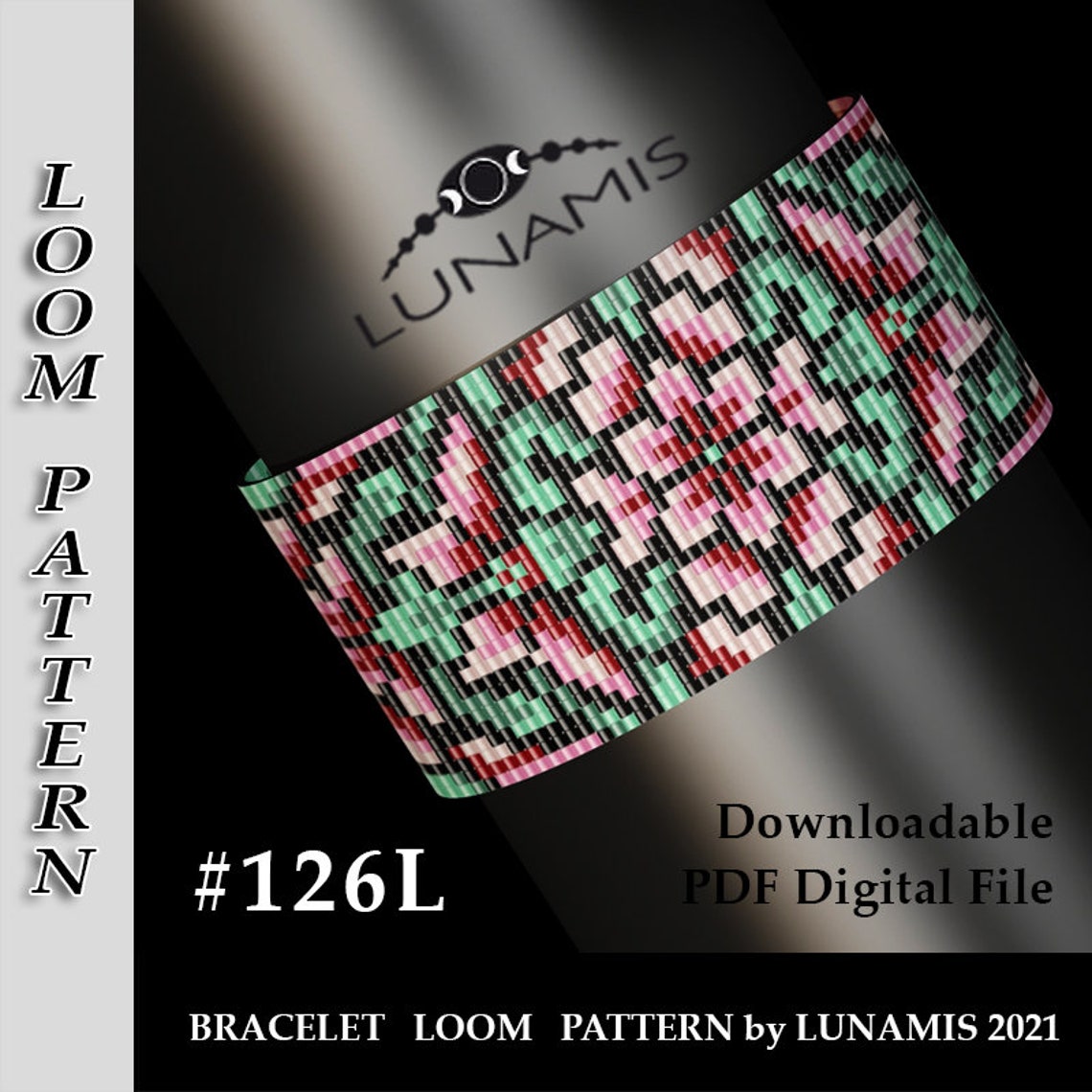Loom Bracelet Pattern Square Stitch Pattern Bead Cuff Loom - Etsy