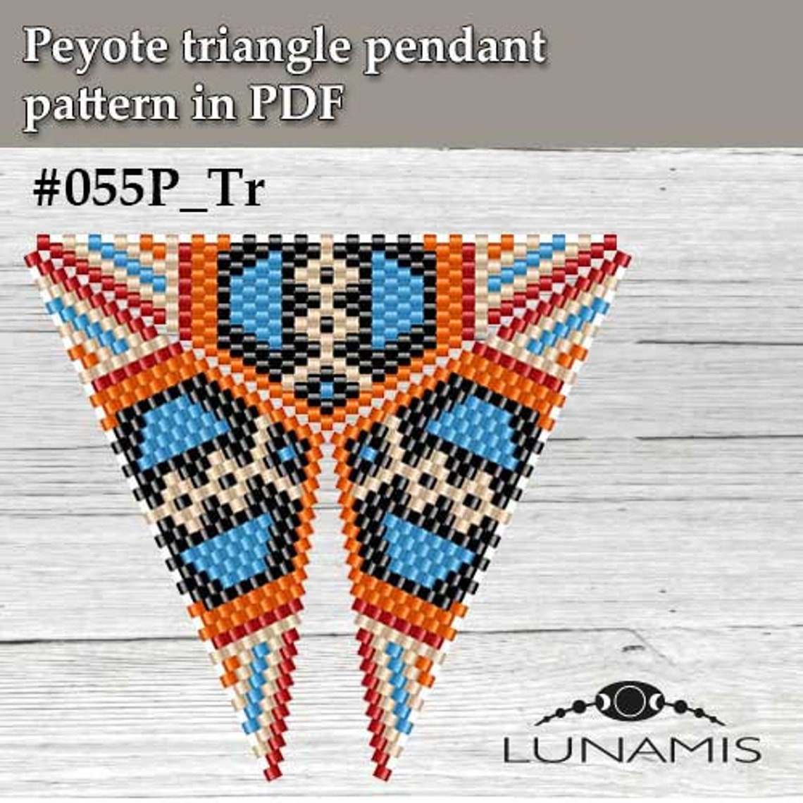 Peyote Pattern for Triangle Pendant Bead Pattern - Etsy