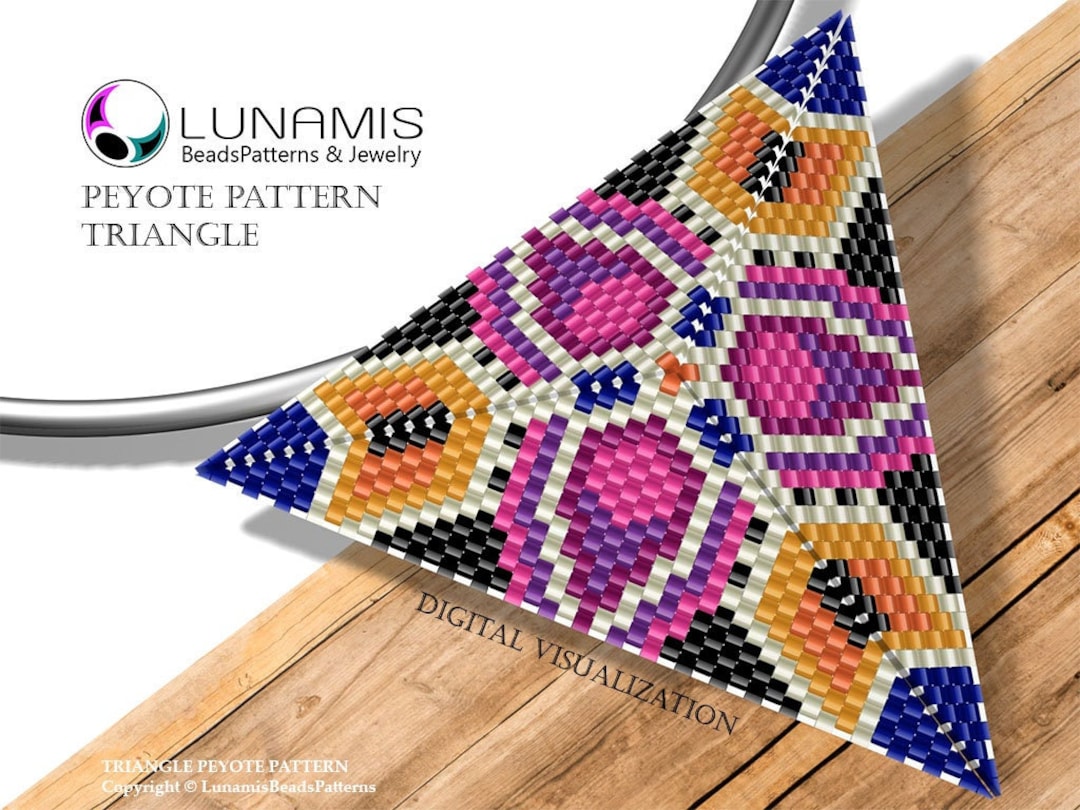 Pattern for Triangle Pendant, Peyote Patterns, Beading, Peyote Stitch ...