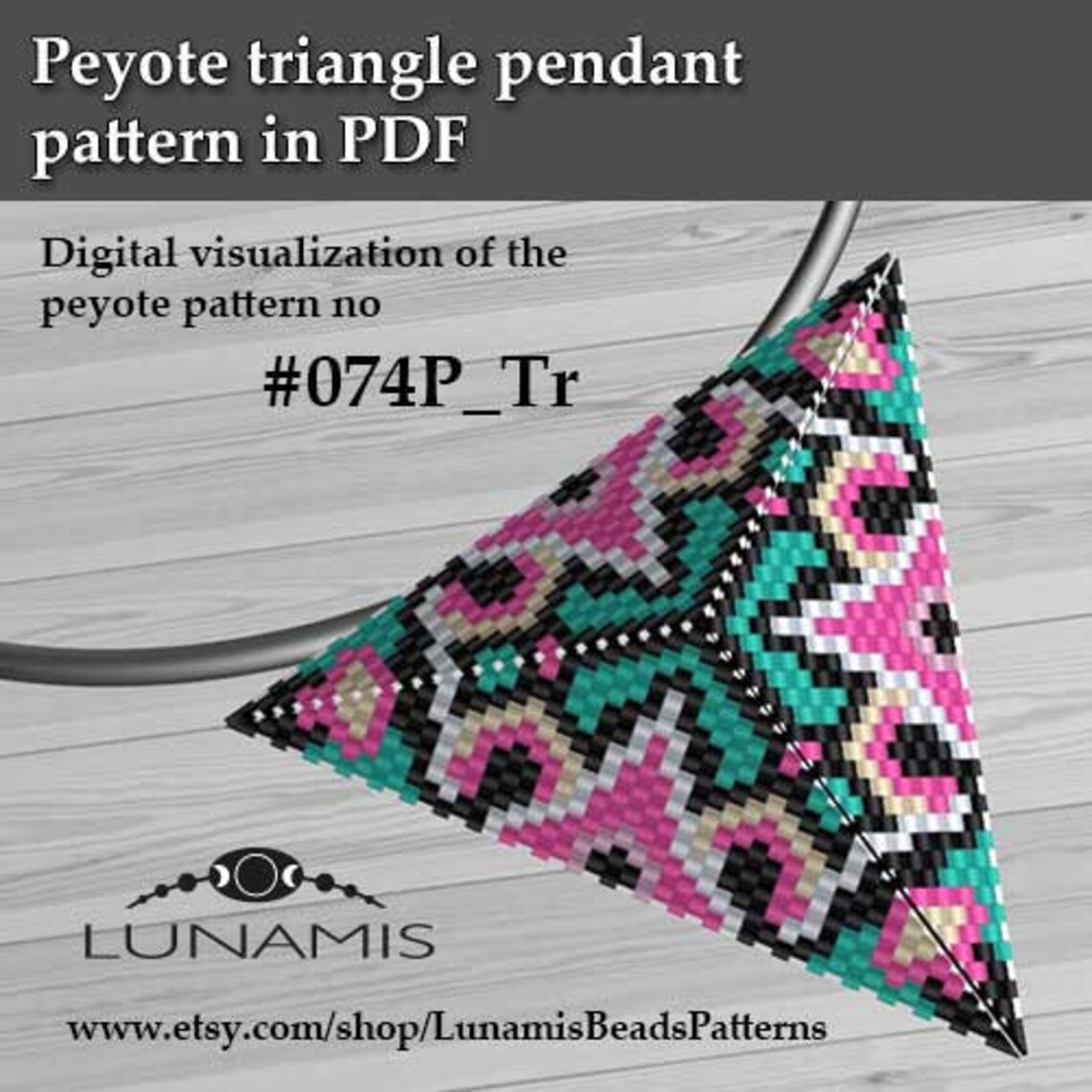 Peyote Triangle Patterns Pattern for Triangle Bead Pendant - Etsy