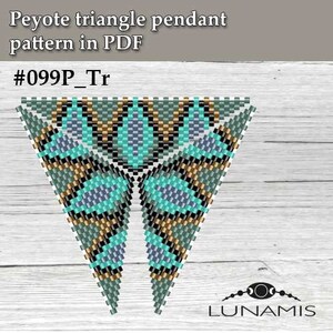 Pattern for Triangle Pendant, Peyote Patterns, Beading, Peyote Stitch ...