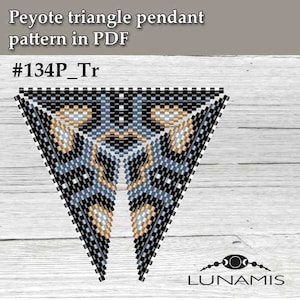 Pattern for Triangle Pendant, Peyote Patterns, Beading, Peyote Stitch ...
