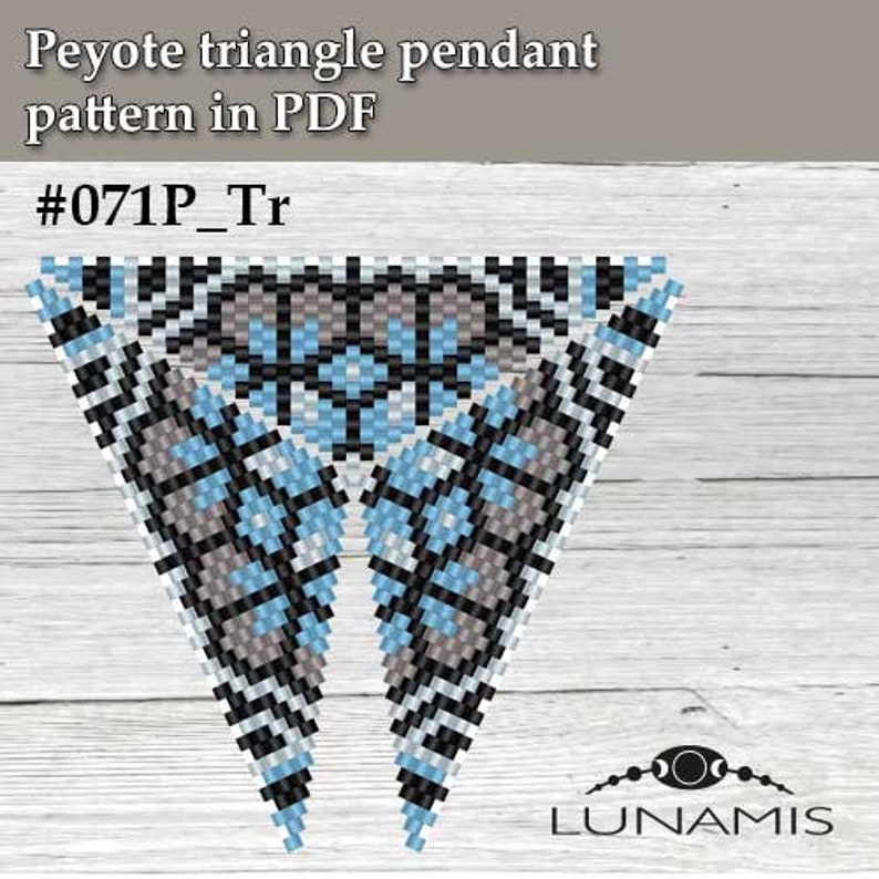 Peyote pattern for triangle pendant beading peyotestitch | Etsy