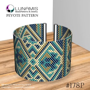 Peyote Bracelet Pattern, Bead Pattern, Beading, Peyote Stitch, Jewelry ...