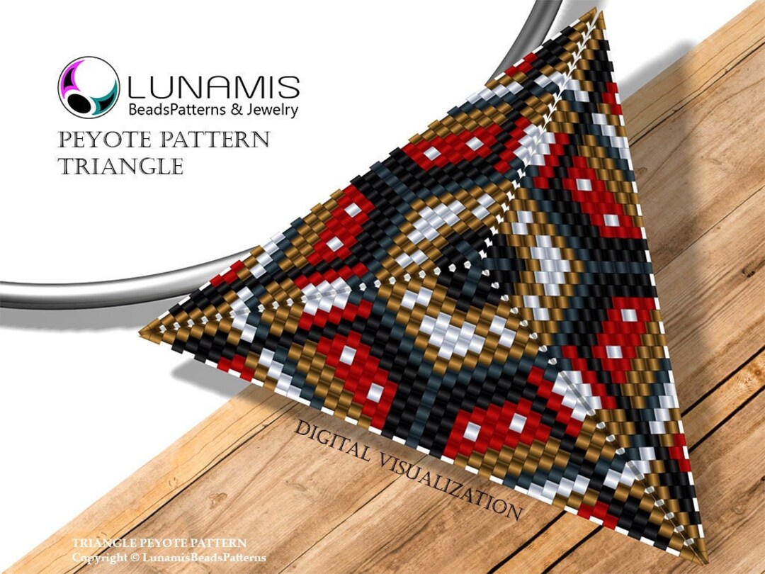 Peyote Pattern for Triangle Pendant, Bead Pattern, Peyotestitch ...