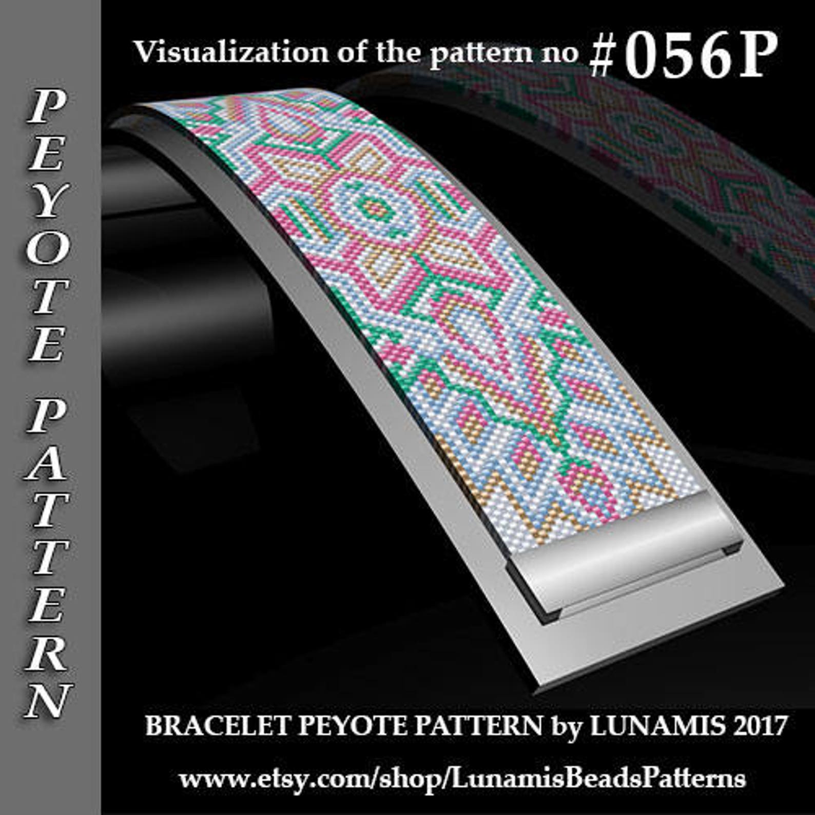 Peyote Bracelet Pattern Bead Pattern Beading Peyote Stitch | Etsy