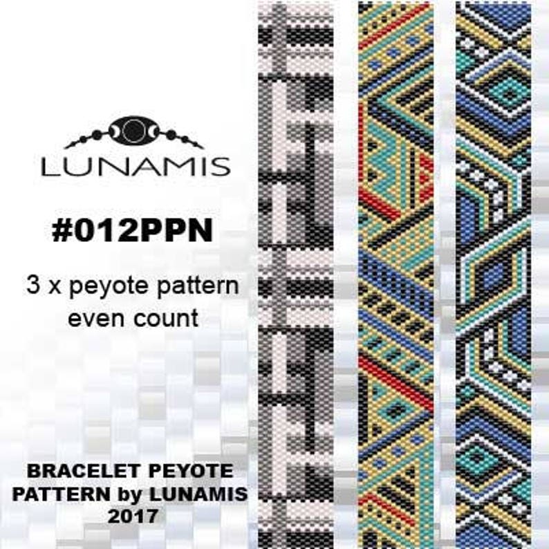 Peyote bracelet pattern peyote pattern even count stitch | Etsy