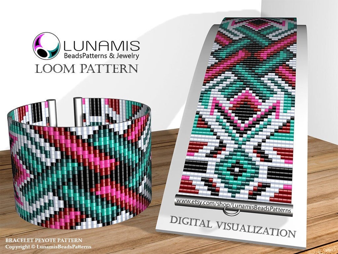 Loom Bracelet Pattern, Loom Pattern, Square Stitch Pattern, Pdf File ...
