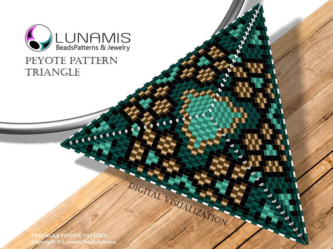 Pattern for Triangle Pendant, Peyote Patterns, Beading, Peyote Stitch ...