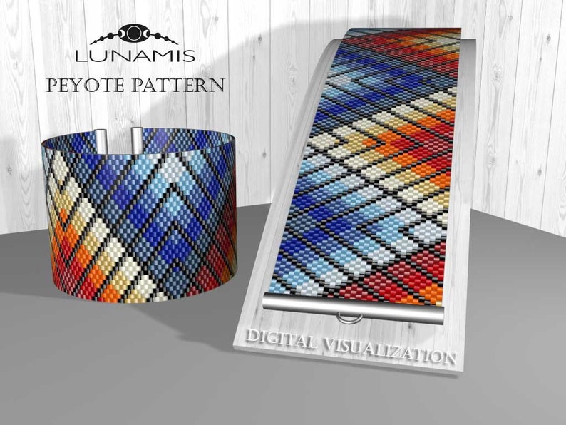 Peyote Bracelet Pattern Odd Count Peyote Pattern Stitch - Etsy Israel