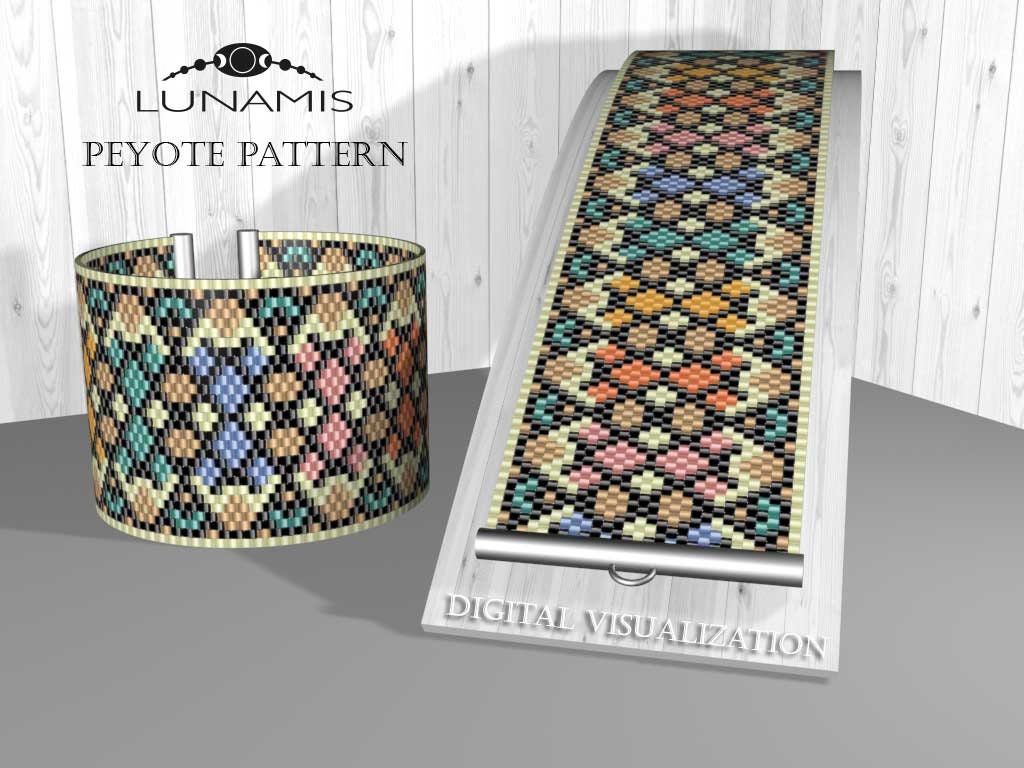 Peyote Bracelet Pattern Odd Count Peyote Pattern Stitch | Etsy