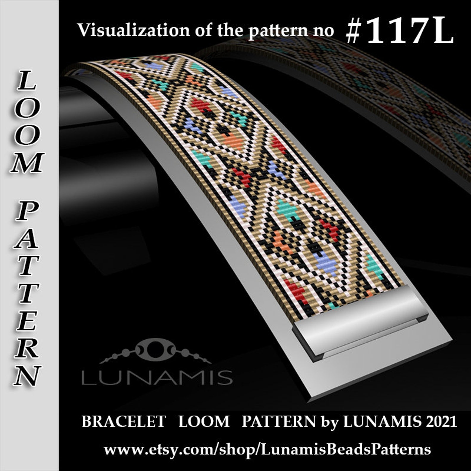 Loom Bracelet Pattern Square Stitch Pattern Bead Cuff Loom - Etsy