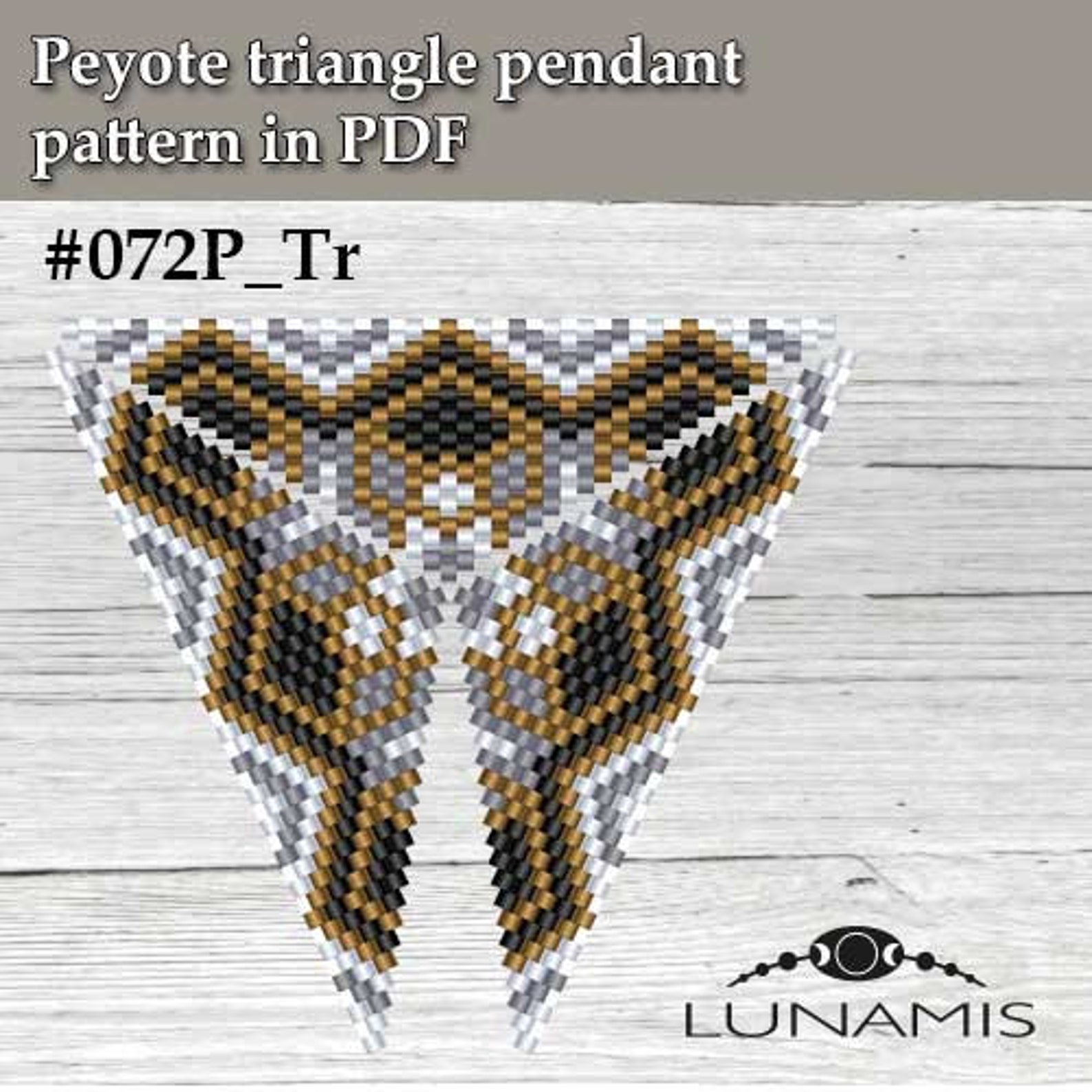 Peyote Pattern for Triangle Pendant Beading Peyotestitch - Etsy