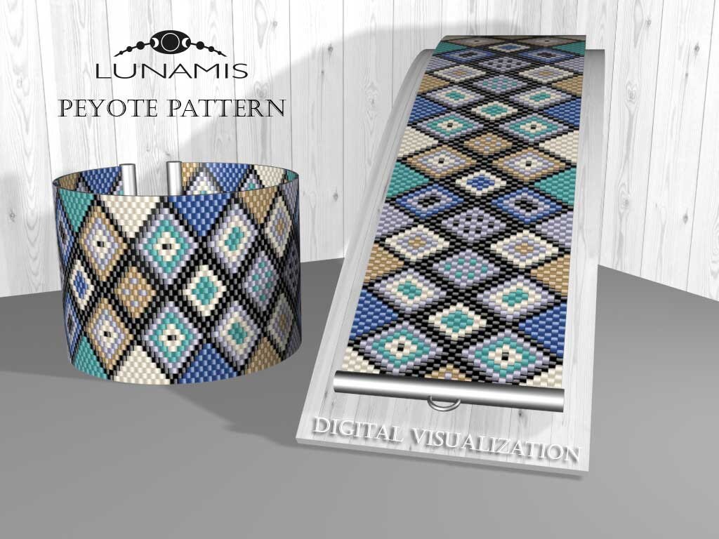 Peyote Bracelet Pattern Odd Count Peyote Pattern Stitch - Etsy