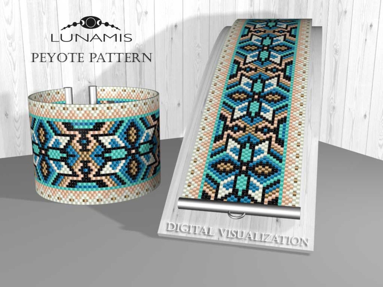 Peyote Bracelet Pattern Odd Count Peyote Pattern Stitch | Etsy