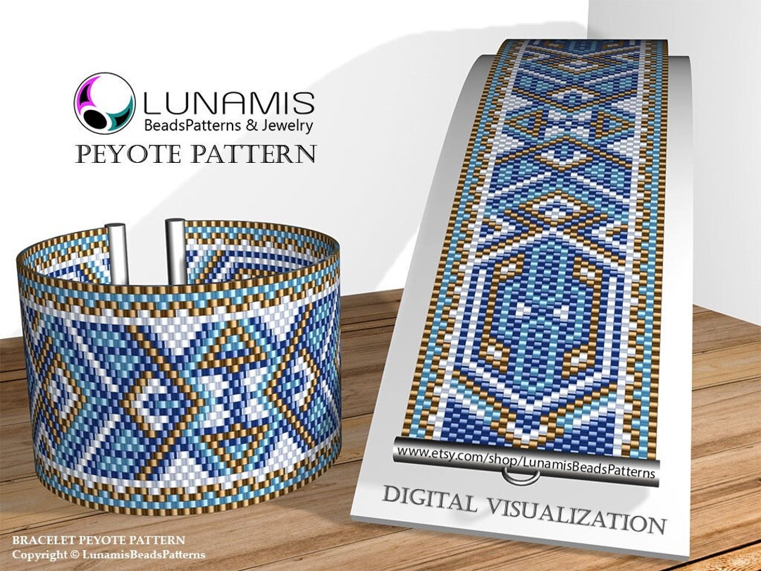 Peyote Bracelet Pattern, Odd Count, Peyote Pattern, Stitch Pattern, Pdf ...