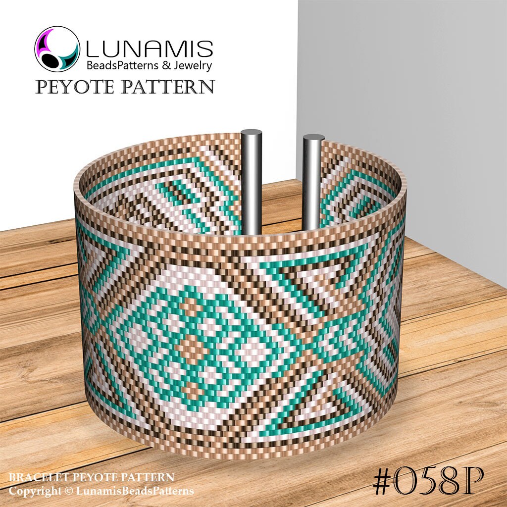 Peyote Bracelet Pattern Odd Count Peyote Pattern Stitch - Etsy