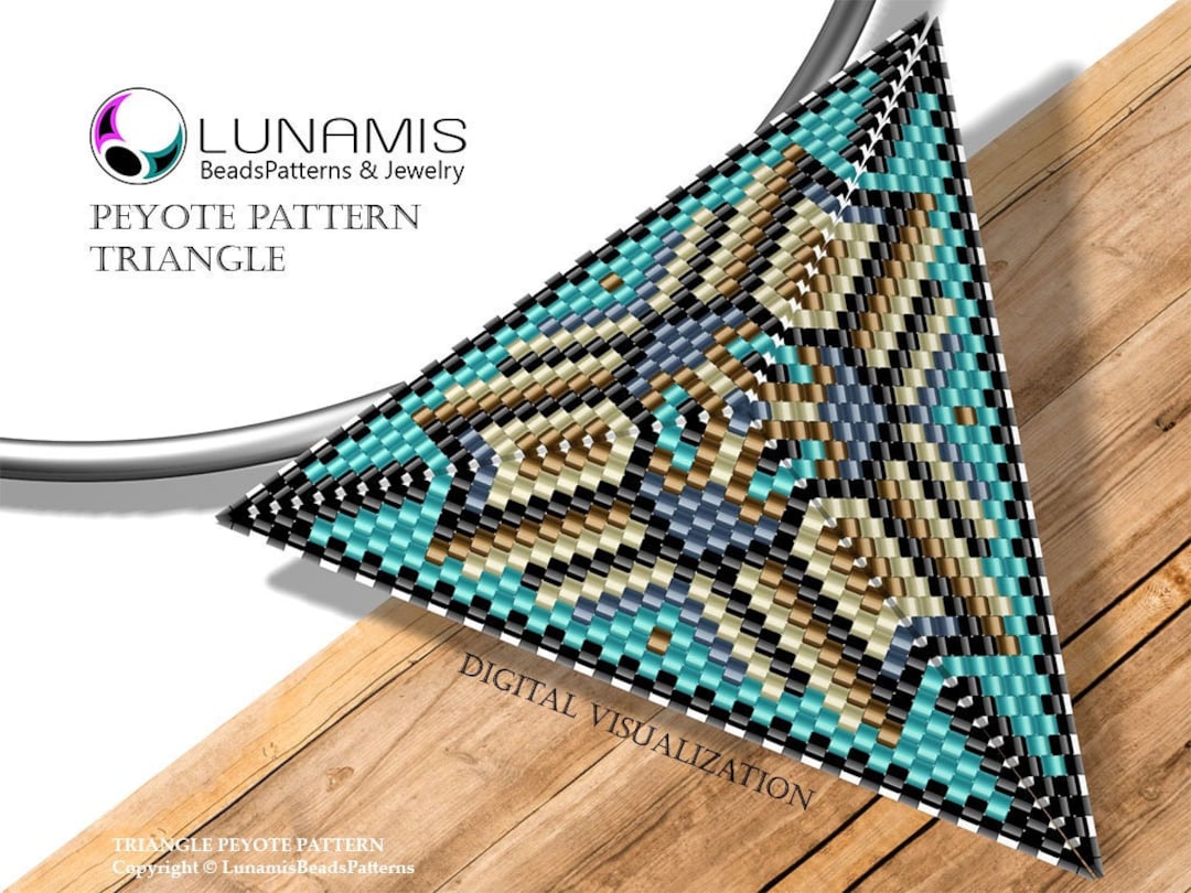 Pattern for Triangle Pendant, Peyote Patterns, Beading, Peyote Stitch ...