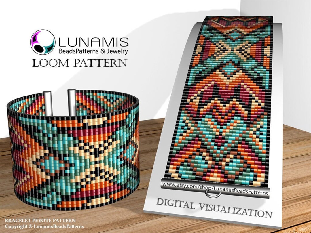 Loom Bracelet Pattern, Loom Pattern, Square Stitch Pattern, Pdf File ...